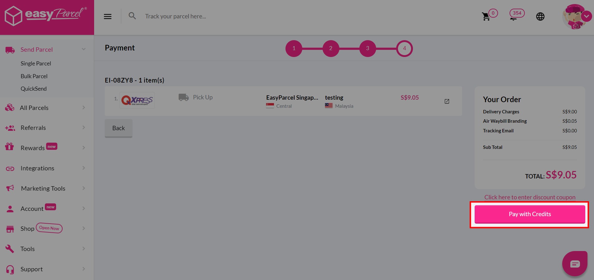 How to create international shipments via Single Parcel? : EasyParcel ...