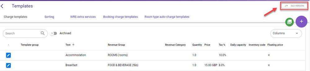 Charge Templates - Capacity Counters : Support Center