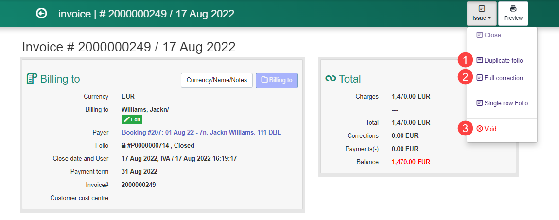 Folio/Document Operations : Support Centre