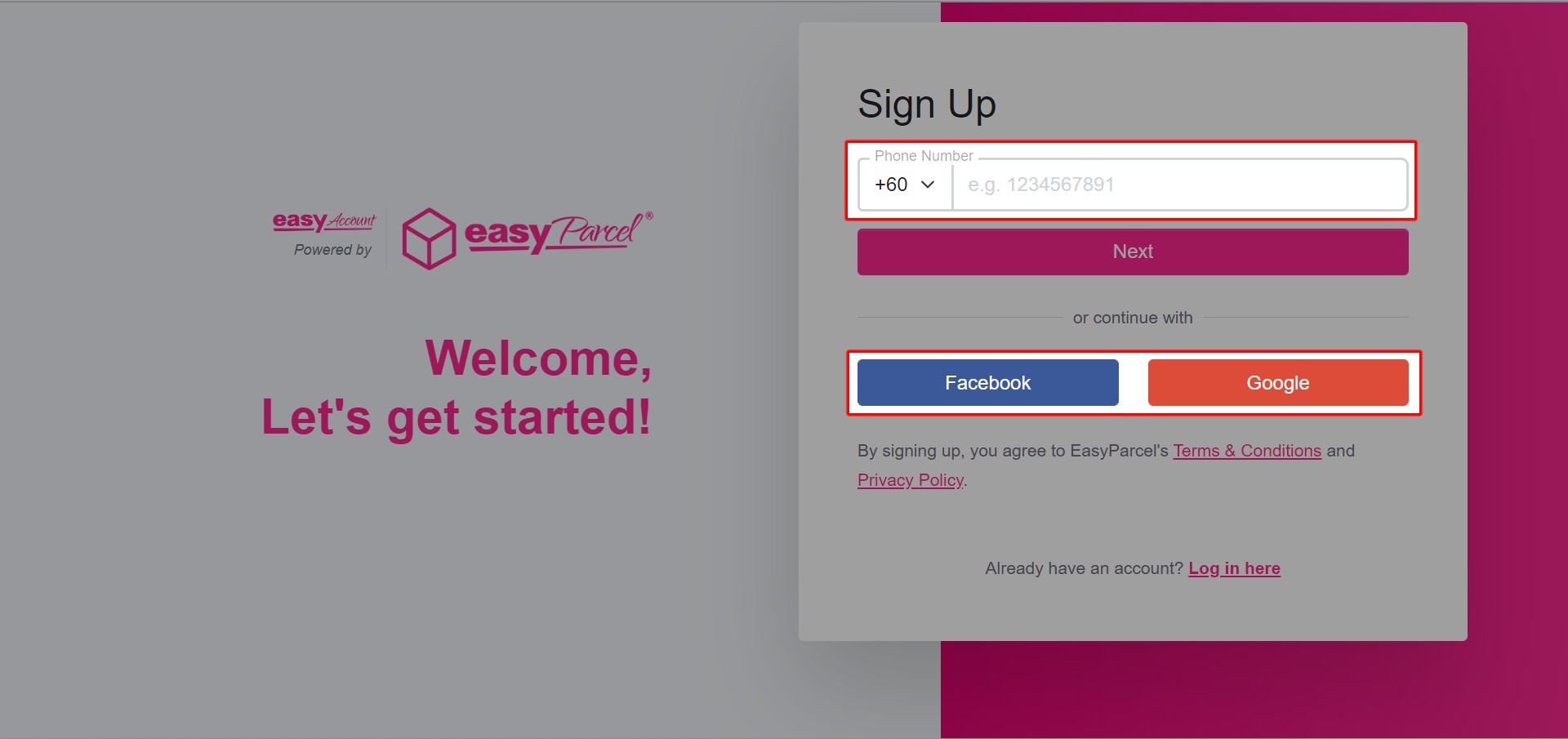 How to create an EasyParcel account? : EasyParcel (Malaysia) Help Centre