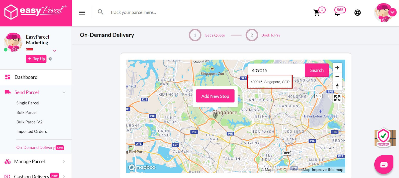How to create On-Demand parcels? : EasyParcel (Singapore) Help Centre