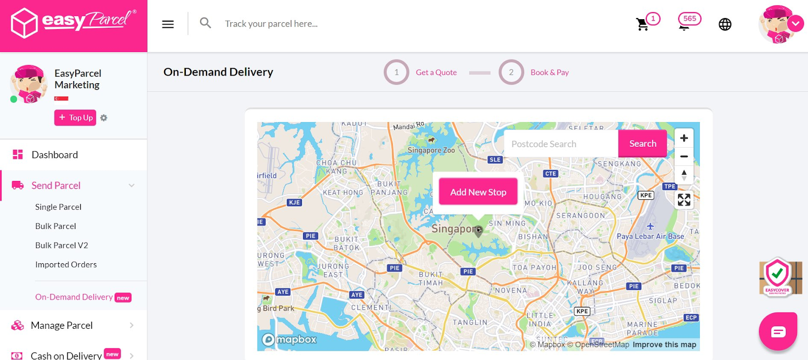 How to create On-Demand parcels? : EasyParcel (Singapore) Help Centre