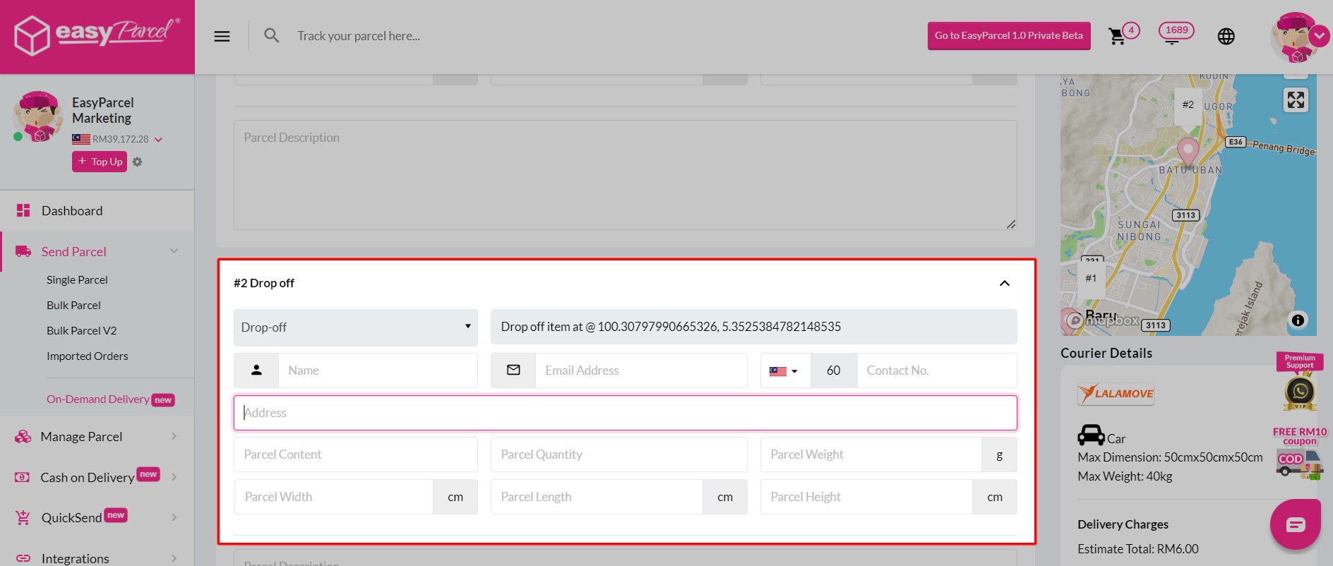 How to create On-Demand parcel? : EasyParcel (Malaysia) Help Centre