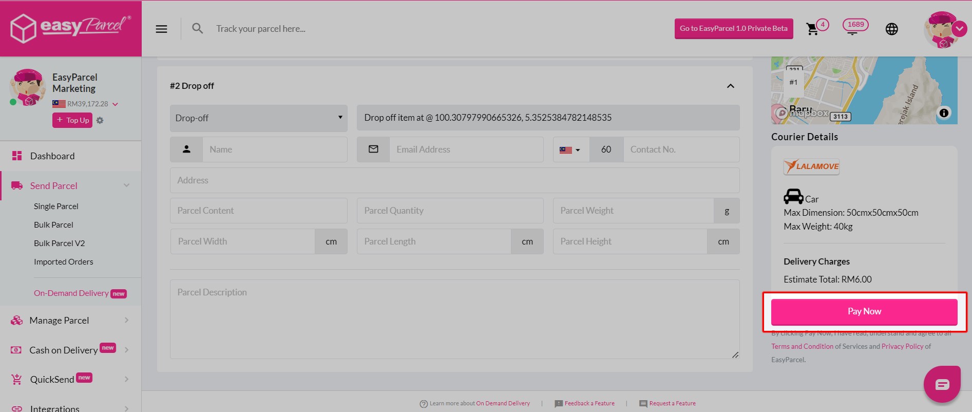 How to create On-Demand parcel? : EasyParcel (Malaysia) Help Centre