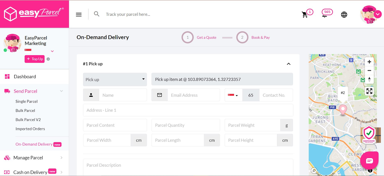 How to create On-Demand parcels? : EasyParcel (Singapore) Help Centre