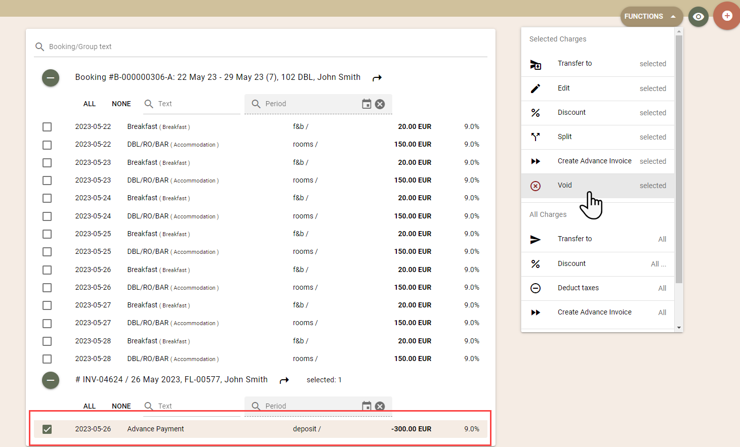 Advance Use : Support Centre