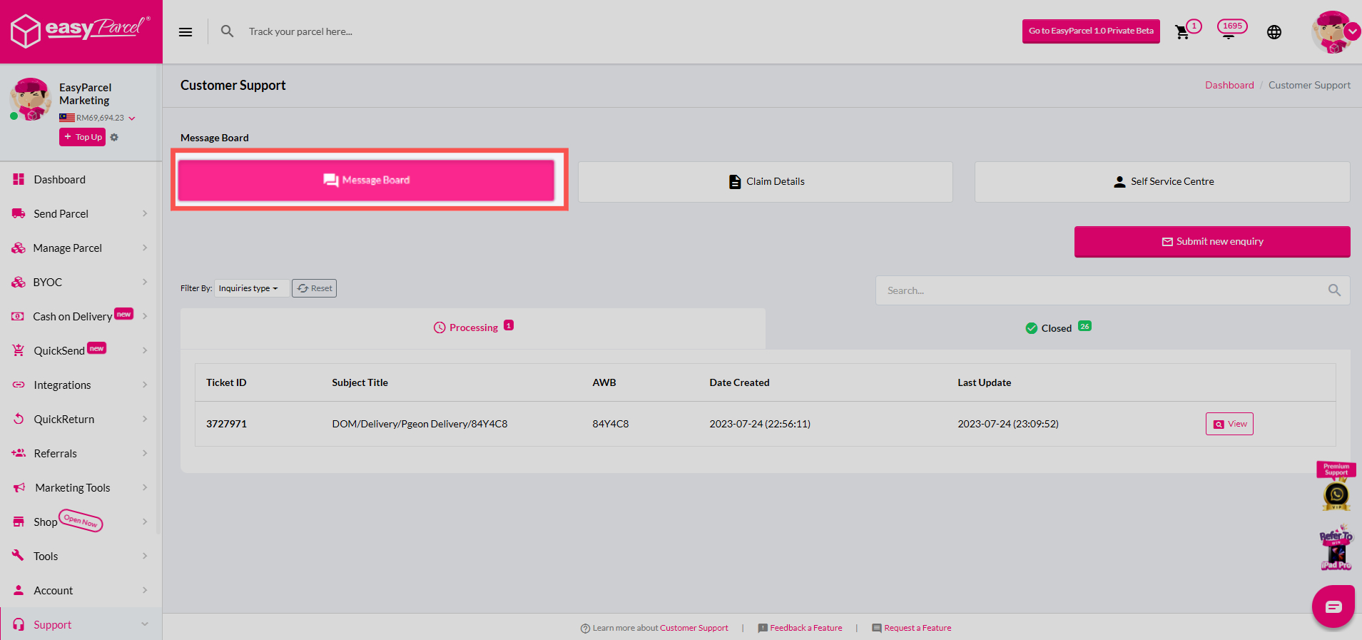 What should I do if my parcels have not been delivered after the given ...