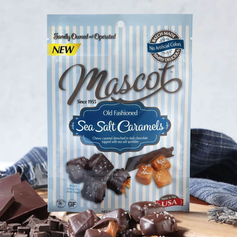 Mascot Dark Chocolate Sea Salt Caramels, Candy & Chocolates: Georgia ...