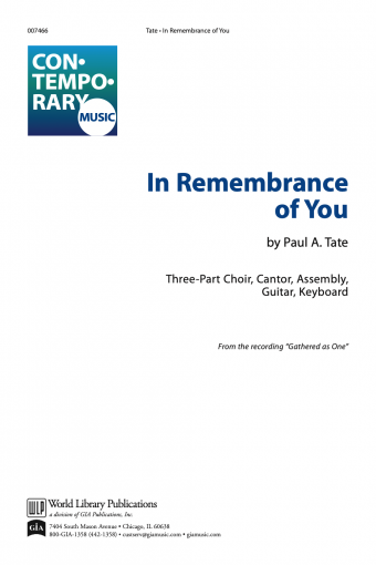 GIA Publications - In Remembrance of You