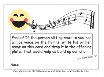 GIA Publications - Choir Recruitment Cards