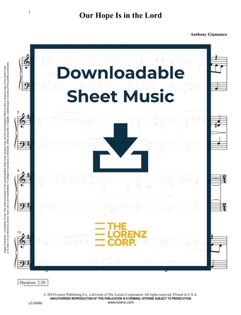 GIA Publications - Our Hope Is in the Lord - Piano Sheet Music (Digital ...