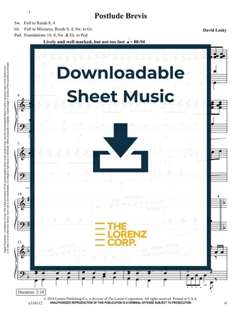 GIA Publications - Postlude Brevis - Organ Sheet Music (Digital download)