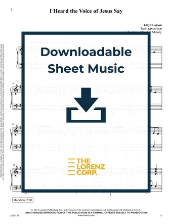GIA Publications - I Heard the Voice of Jesus Say - Piano Sheet Music ...