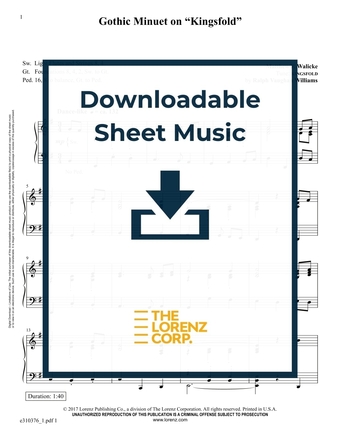 GIA Publications - Gothic Minuet on "Kingsfold" - Organ Sheet Music ...