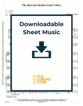 GIA Publications - The Heavens Declare God's Glory - Organ Sheet Music ...