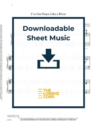 GIA Publications - I've Got Peace Like a River - Piano Sheet Music ...