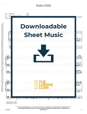 GIA Publications - Psalm XXIII - Organ Sheet Music (Digital download)
