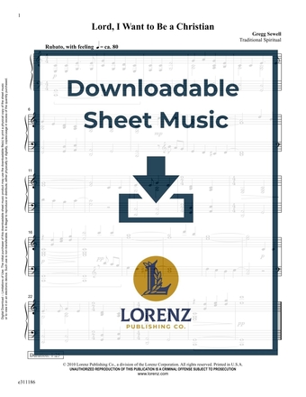 GIA Publications - Lord, I Want to Be a Christian - Piano Sheet Music ...