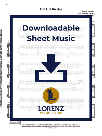 GIA Publications - I've Got the Joy - Piano Sheet Music (Digital download)