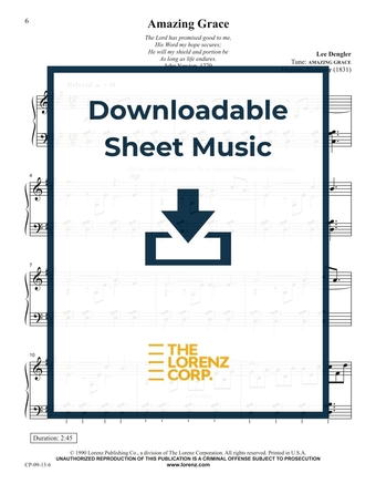 GIA Publications - Amazing Grace - Piano Sheet Music (Digital download)