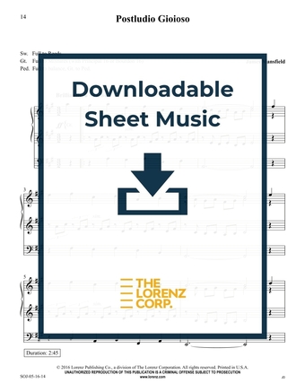 GIA Publications - Postludio Gioioso - Organ Sheet Music (Digital download)