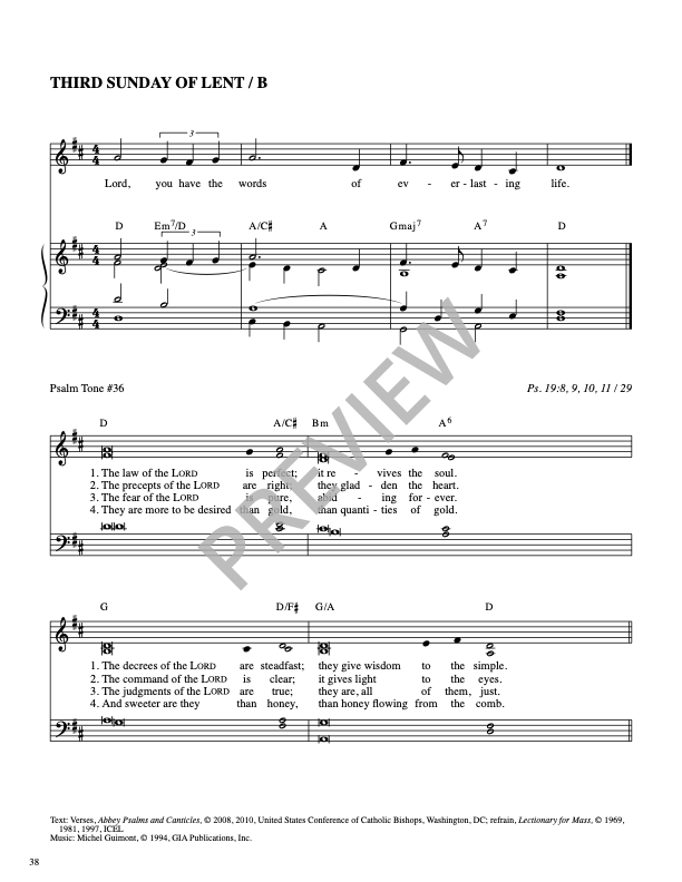 GIA Publications - Lectionary Psalms | Abbey Psalms and Canticles ...