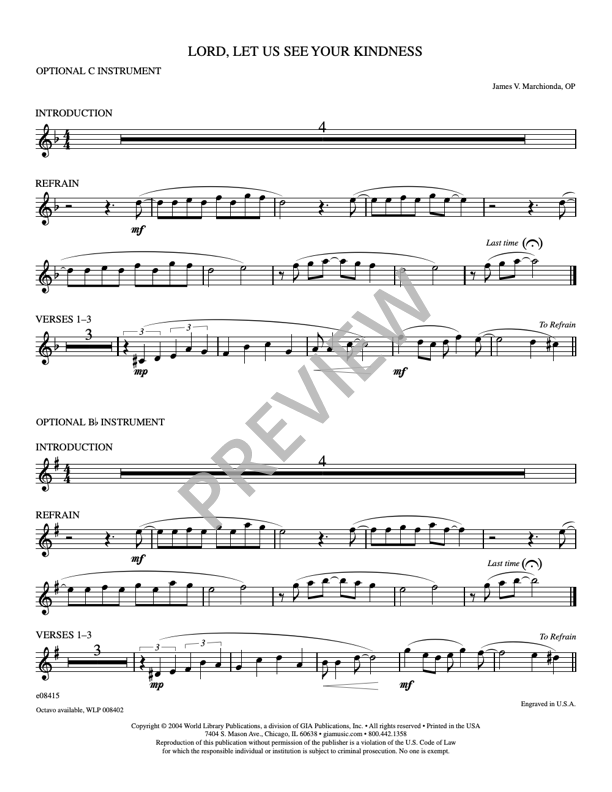 GIA Publications - Lord, Let Us See Your Kindness-Instrumental Edition