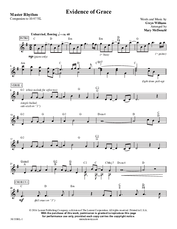 GIA Publications - Evidence of Grace - Master Rhythm Chart - Digital ...