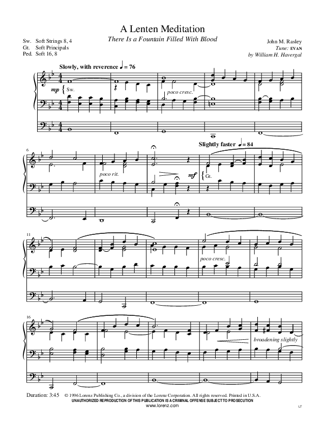 GIA Publications - A Lenten Meditation - Organ Sheet Music (Digital ...