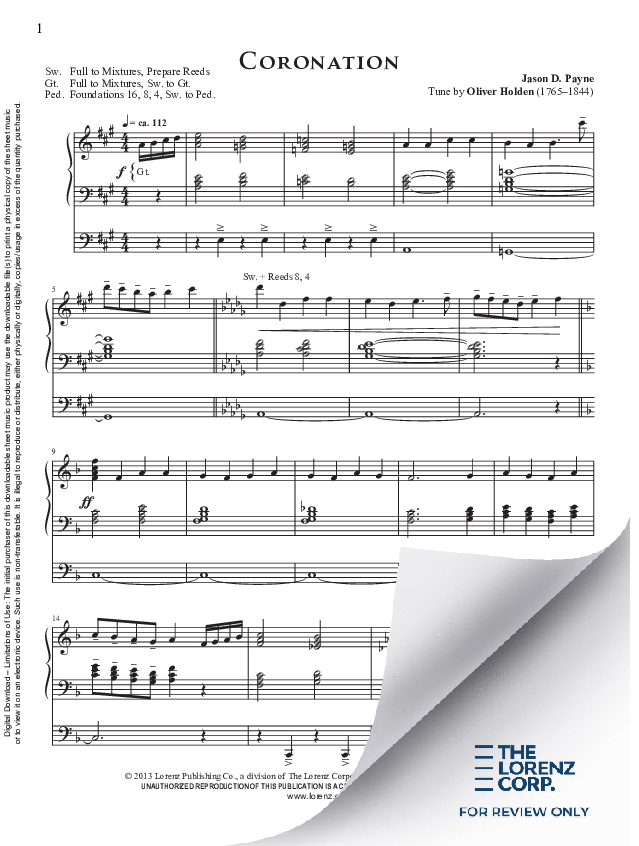 GIA Publications - Coronation - Organ Sheet Music (Digital download)