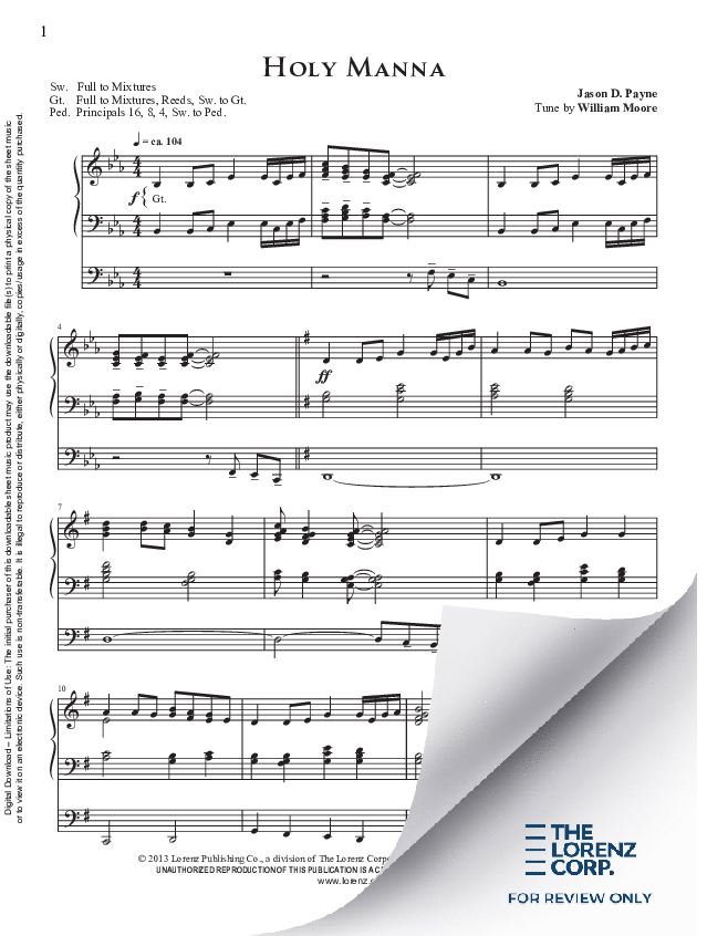 GIA Publications - Holy Manna - Organ Sheet Music (Digital download)