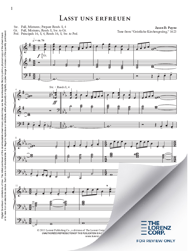 GIA Publications - Lasst uns erfreuen - Organ Sheet Music (Digital ...