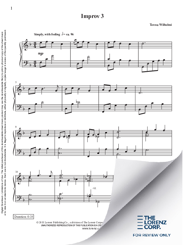 GIA Publications - Improv 3 - Piano Sheet Music (Digital download)