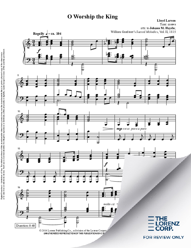 GIA Publications - O Worship the King - Piano Sheet Music (Digital ...