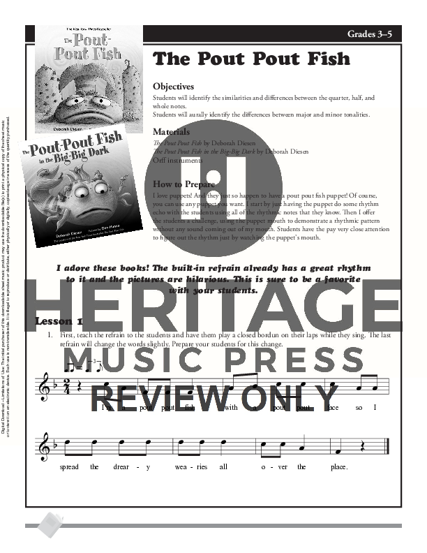 GIA Publications - The Pout Pout Fish - Classroom Lesson/Activity ...