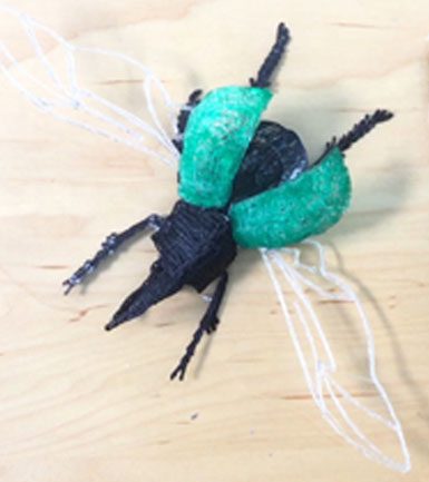 Rhinoceros Beetle 3D Pen Stencil - 3Doodler