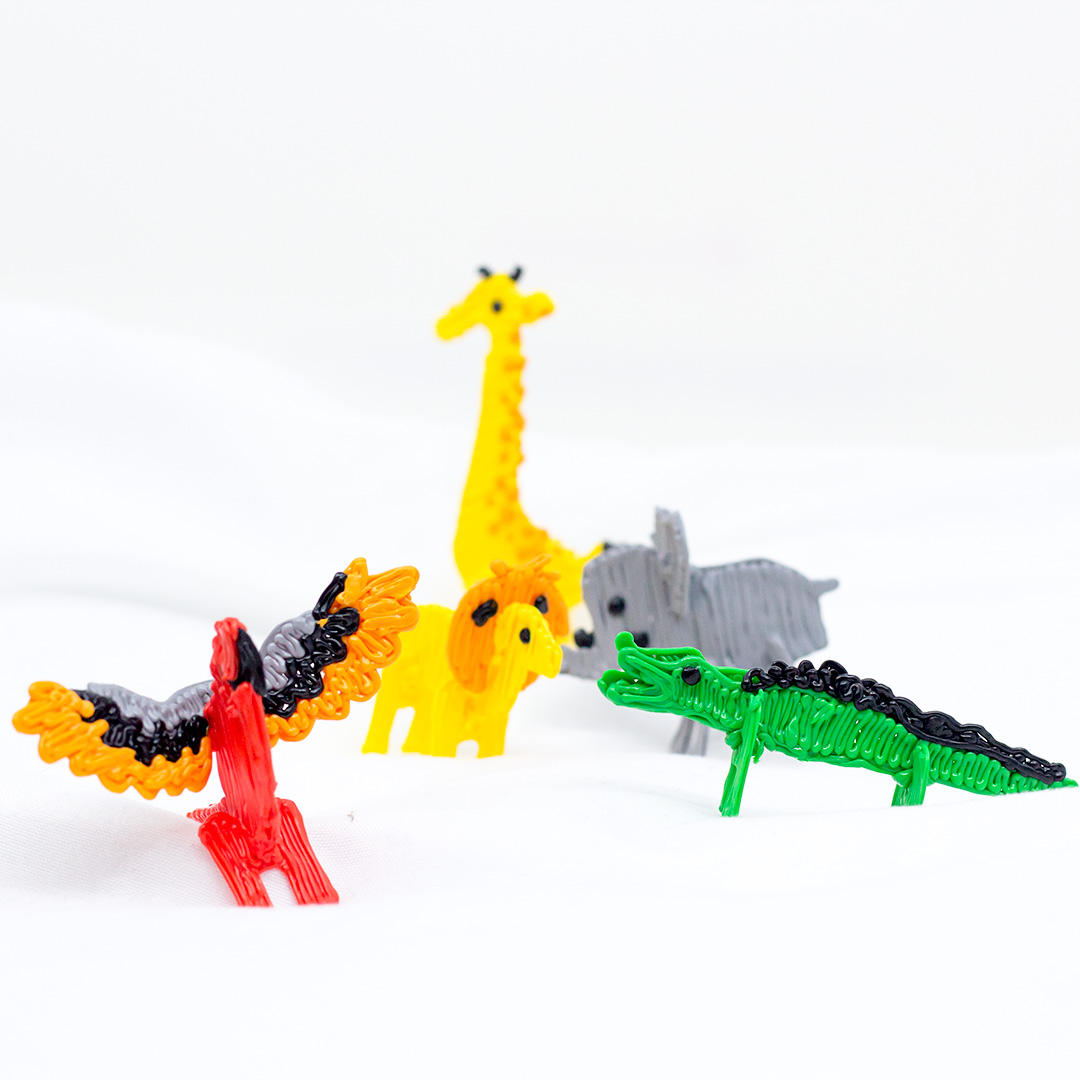 Zoo Animals 3D Pen Stencil 3Doodler