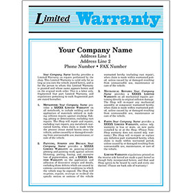 Auto Repair Warranty Forms | Automotive Marketing - I/D/E/A Auto Repair