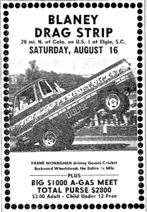 BLANEY DRAG STRIP – Kershaw County, South Carolina History