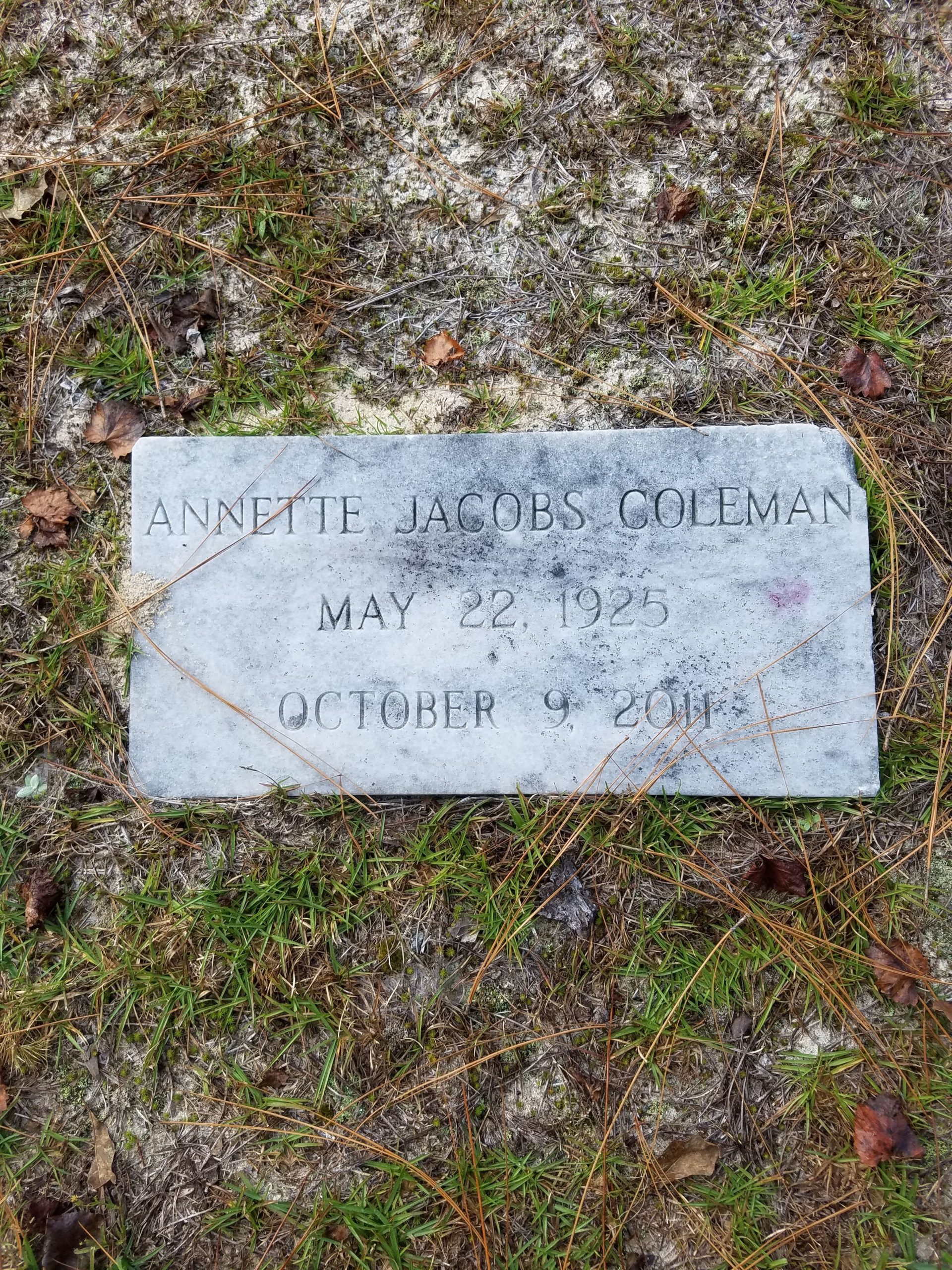 Annette Jacobs Coleman Barton – Kershaw County, South Carolina History
