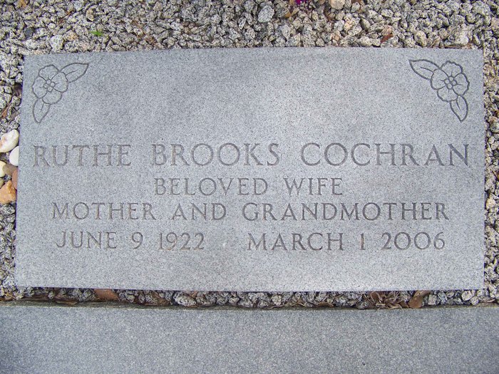 Ruthe Brooks Cochran – Kershaw County, South Carolina History