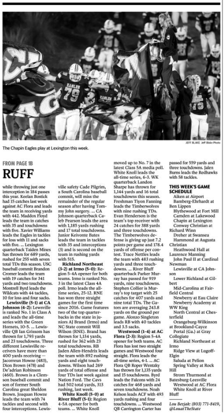 Chapin football team continues to honor late teammate Tre Ruff ...