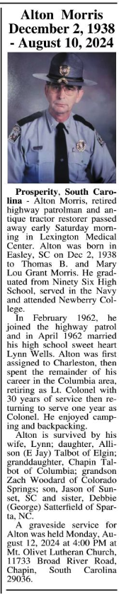 Colonel Alton Thomas “Al / A.T.” Morris – Kershaw County, South ...