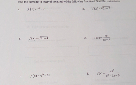 [Answered] Find the domain ( in interval notation ) of the following | HelloExpert