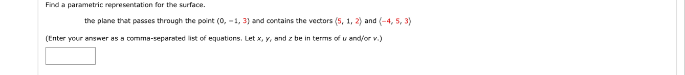 [Answered] Find a parametric representation for the surface. the plane that passes | HelloExpert