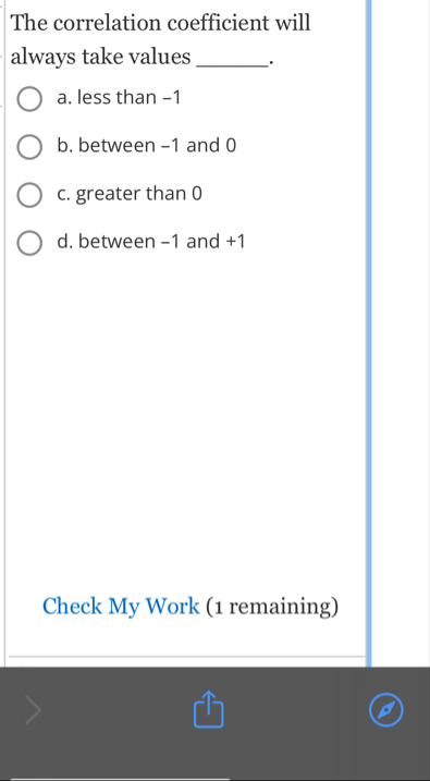[Answered] The correlation coefficient will always take values a . less than | HelloExpert