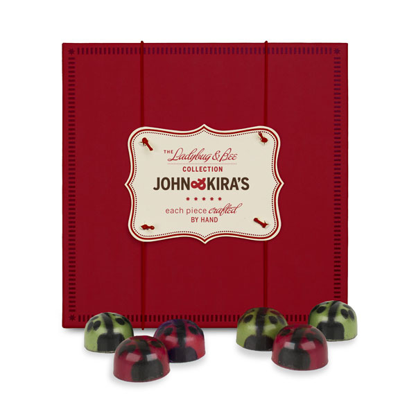 Holiday Chocolate Ladybugs 16pc : John & Kira's Chocolates
