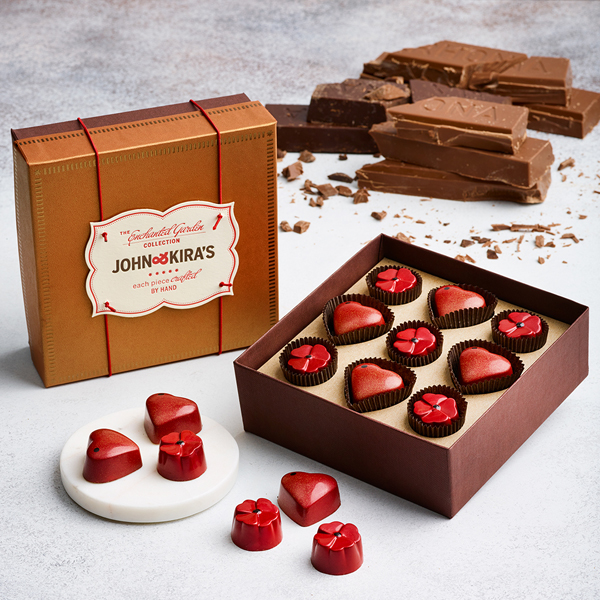 Holiday Hearts & Wildflowers 9pc - John and Kira's Chocolates