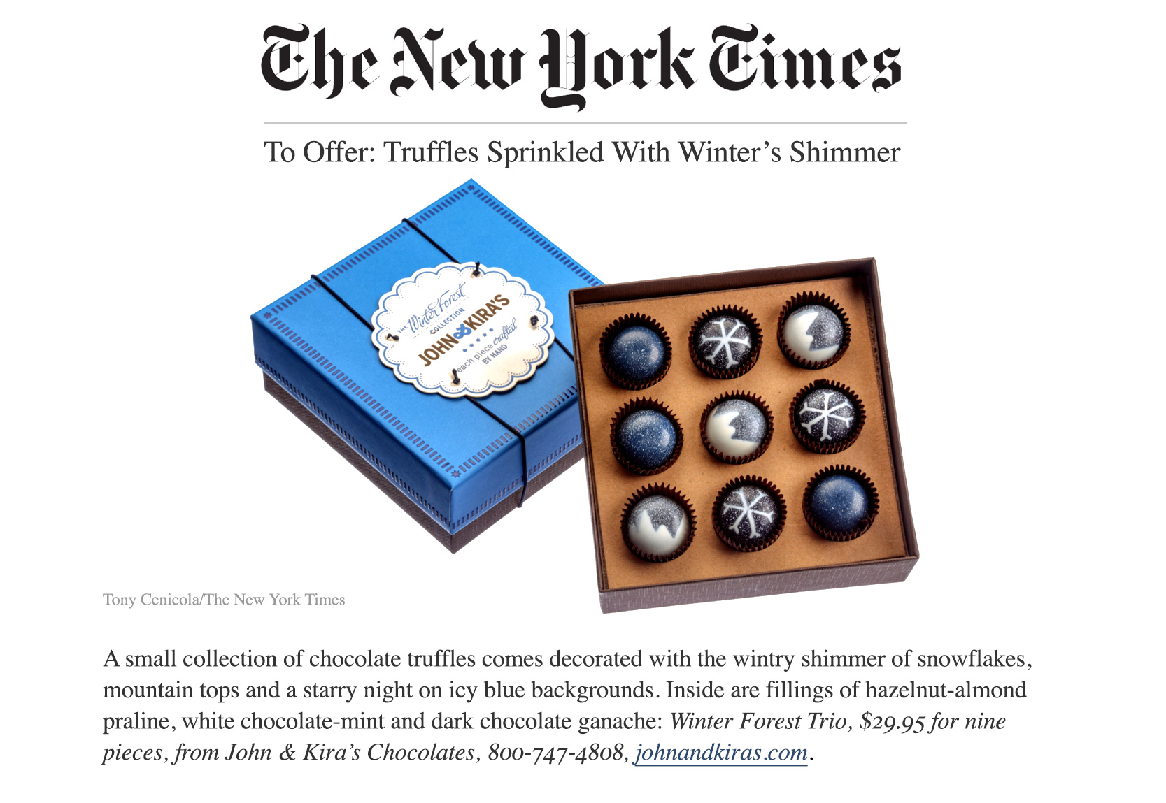 Gourmet Chocolate Gifts - John and Kira's Chocolates