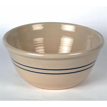 16 Heritage Blue Stripe Stoneware Mixing Bowl, Baking Supplies - Lehman's